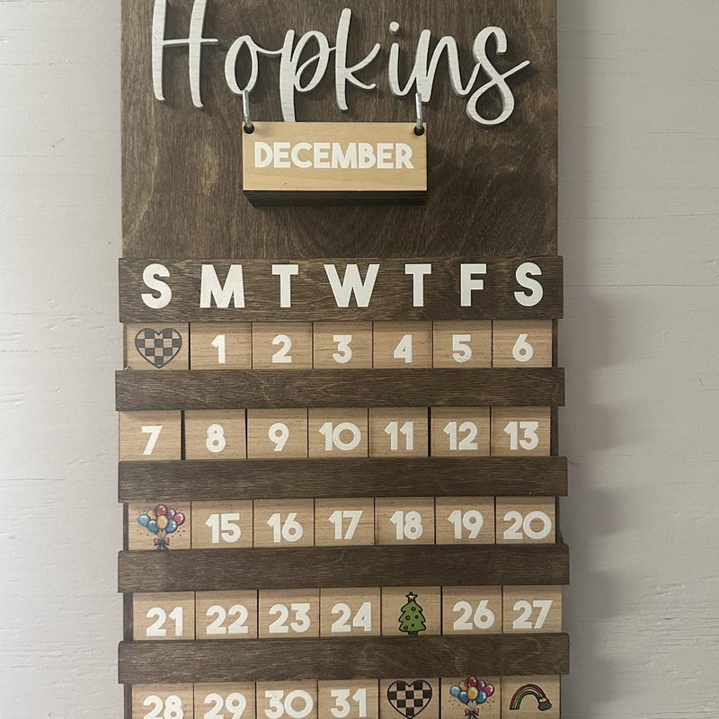 Birch Perpetual Calendar - Etsy