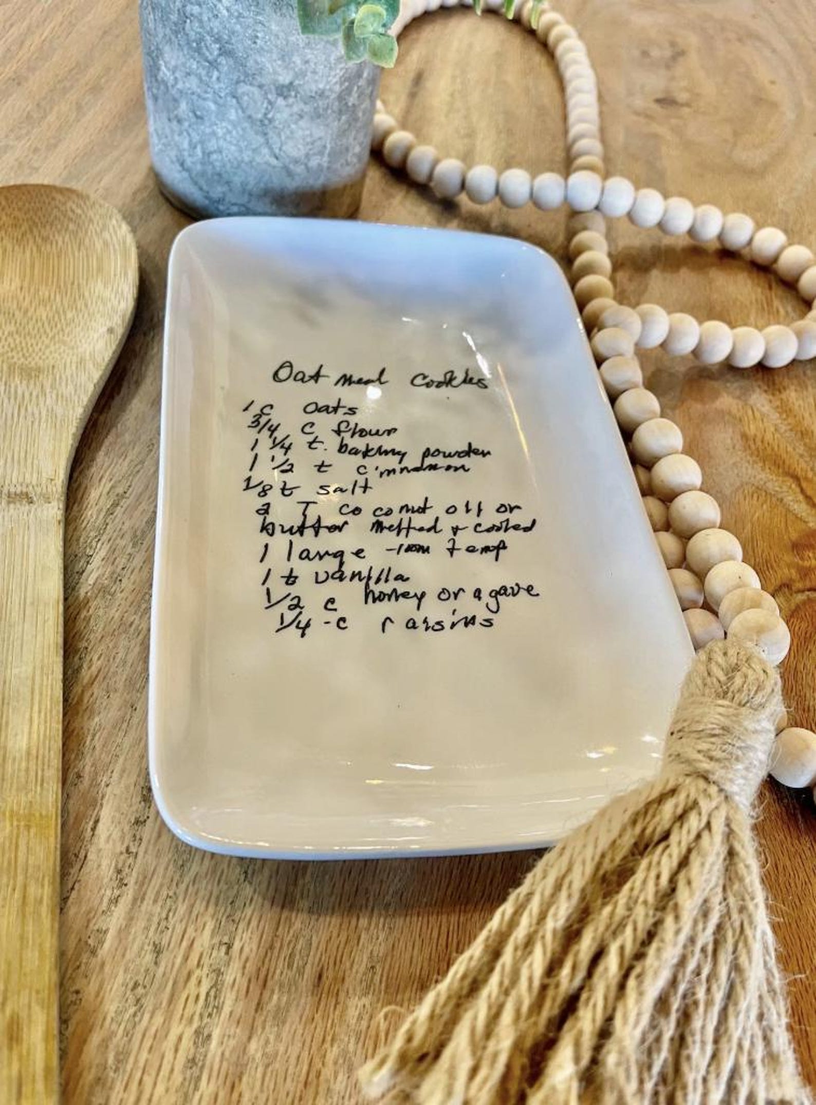 Your Handwritten Recipe/letter Transferred to Serving Platter Plate ...