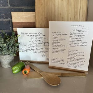 Your Handwritten Recipe/letter Transferred to UV Printed Wooden Framed ...