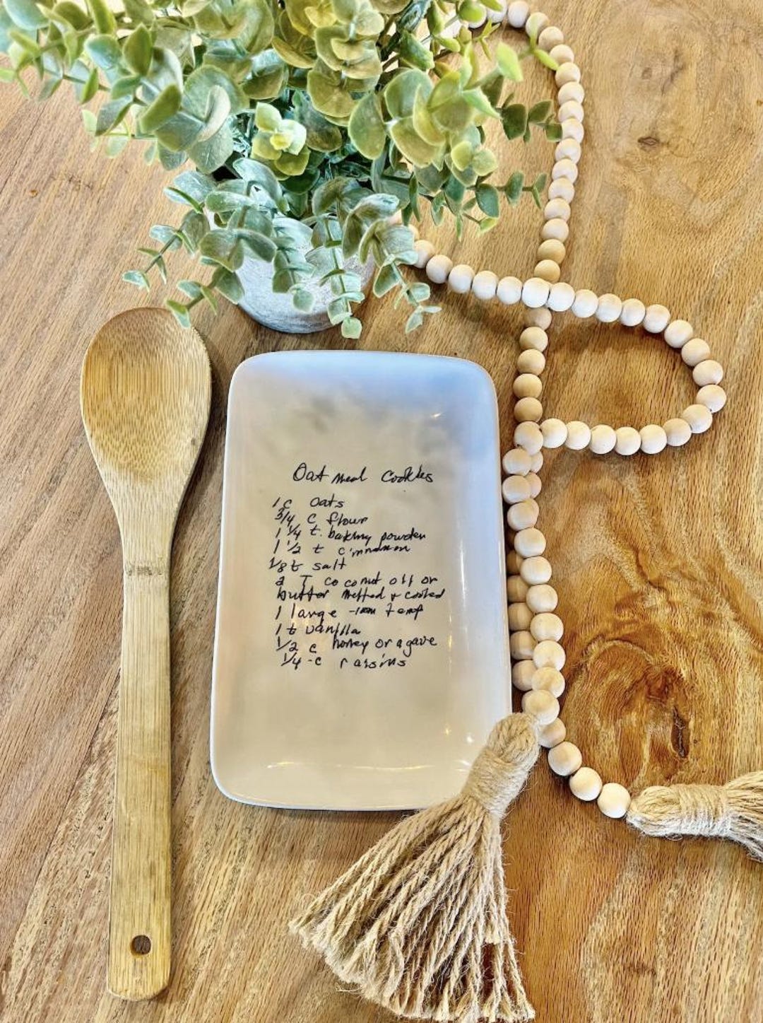 Your Handwritten Recipe/letter Transferred to Serving Platter Plate ...