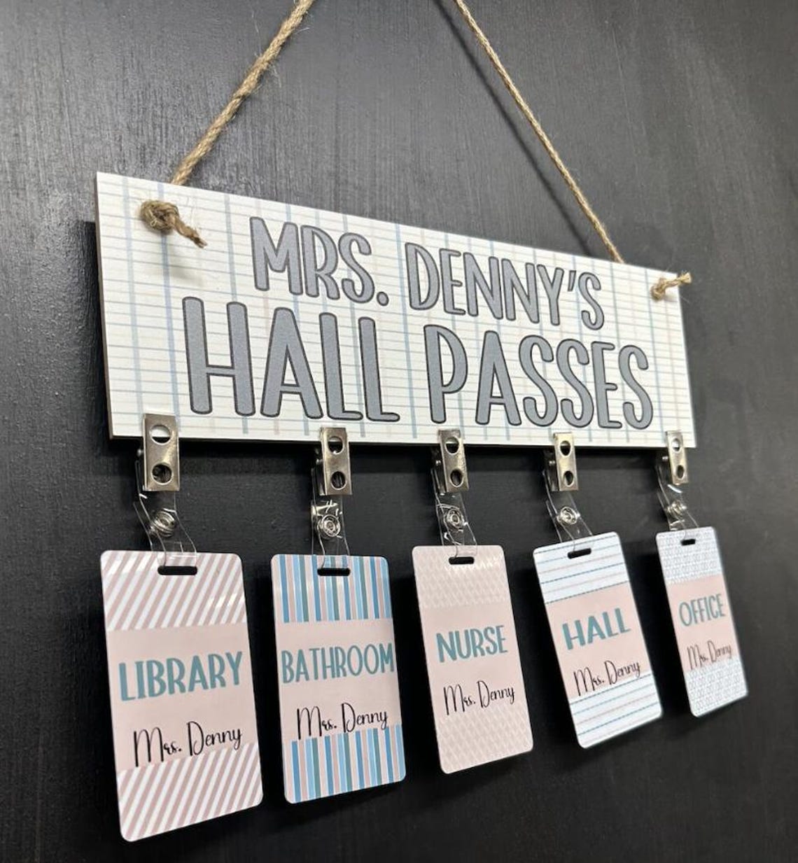 Calm Neutral Boho Acrylic Classroom Hall Passes Set - Etsy