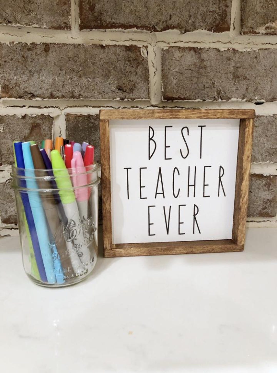 Best Teacher Ever Sign; Teacher Appreciation; Teacher Gift ...