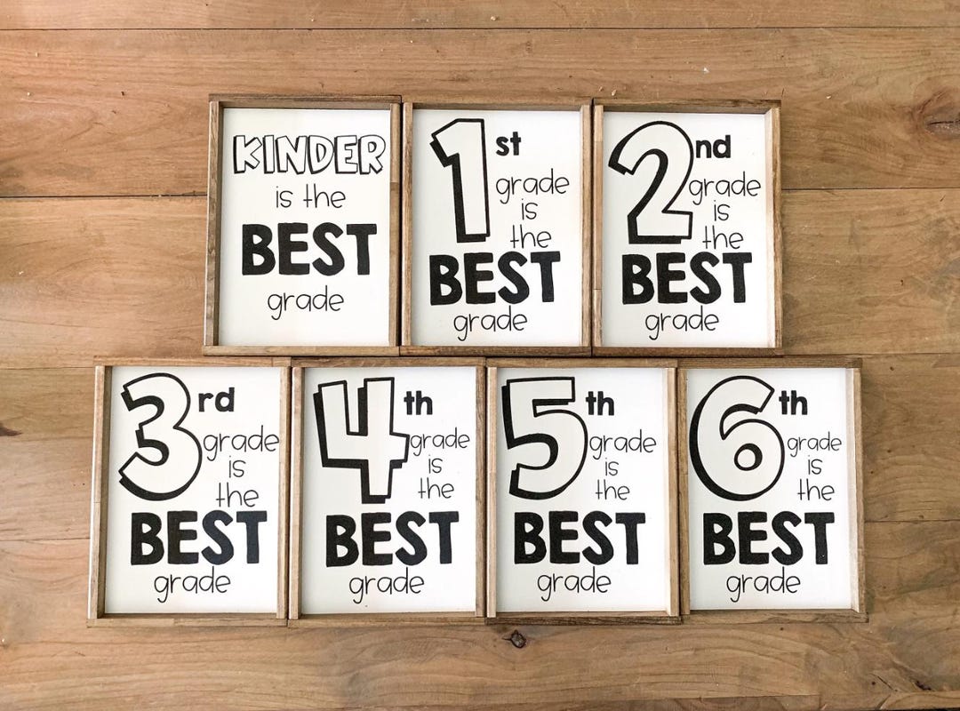 Grade Level Signs; Back to School; Classroom Signs; Teacher Sign; Class ...