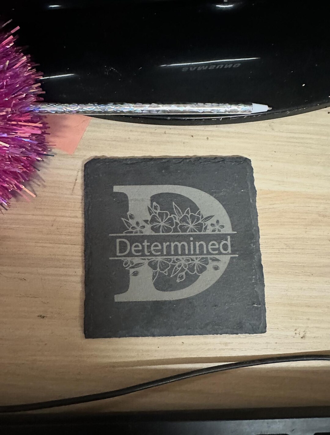 Word of the Year on a Slate Coaster Sign: Custom Word - Etsy