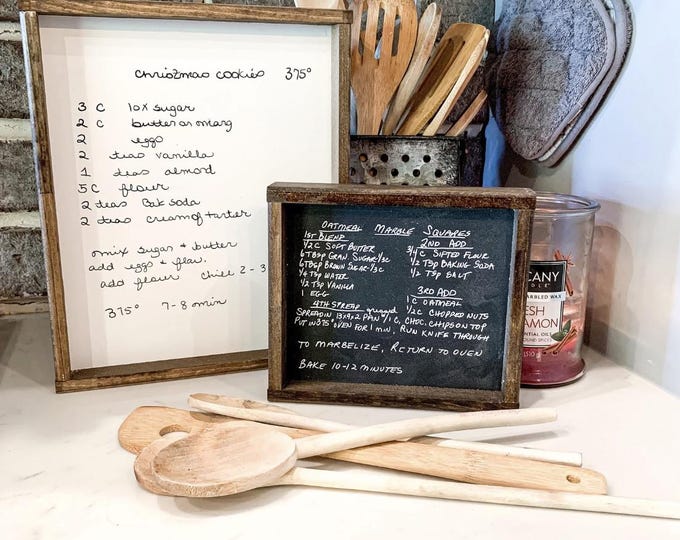 Recipe Card Sign, Custom Recipe Card, Handwritten Recipe, Handwritten ...