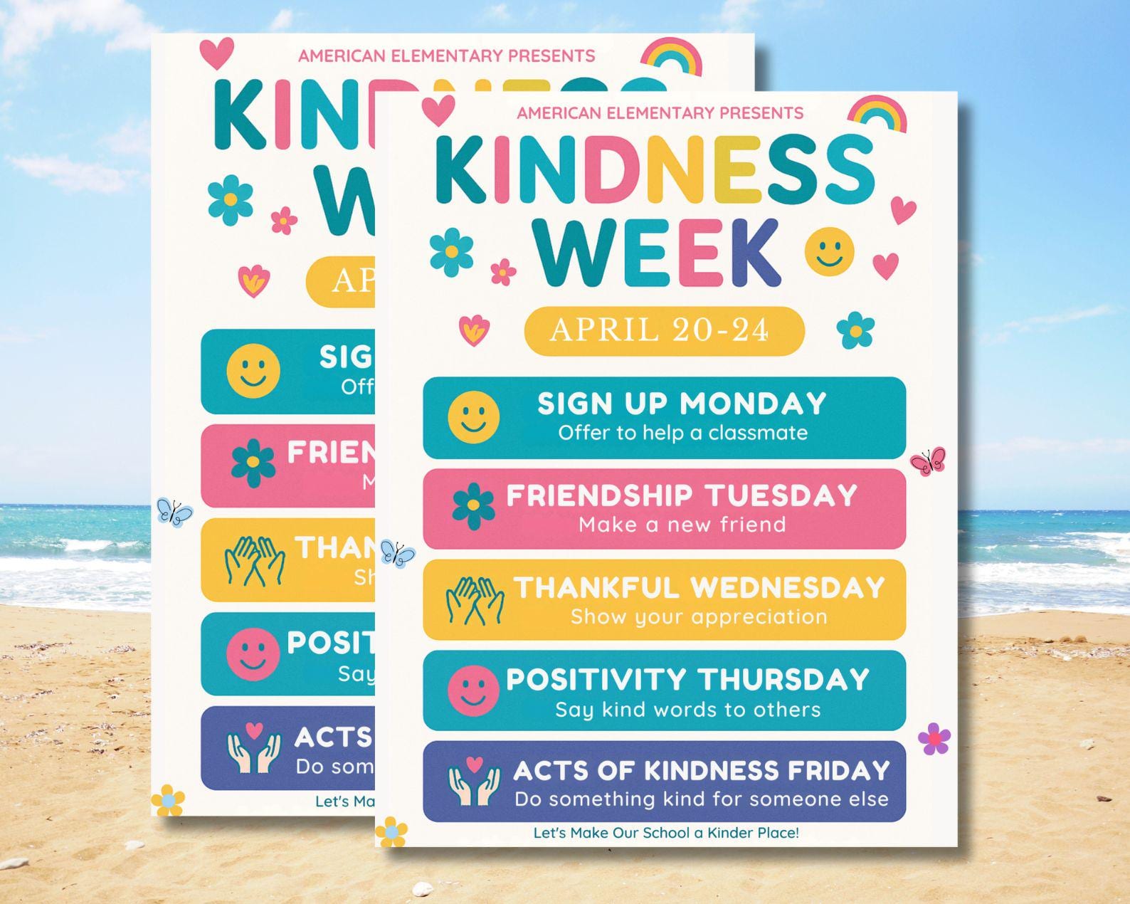 Editable Kindness Week Flyer for Elementary Schools | PTO & Classroom ...