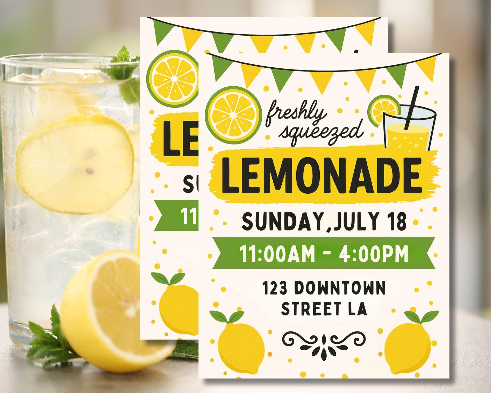 Editable Lemonade Stand Menu Printable, Kids Lemonade Pricing Sign ...