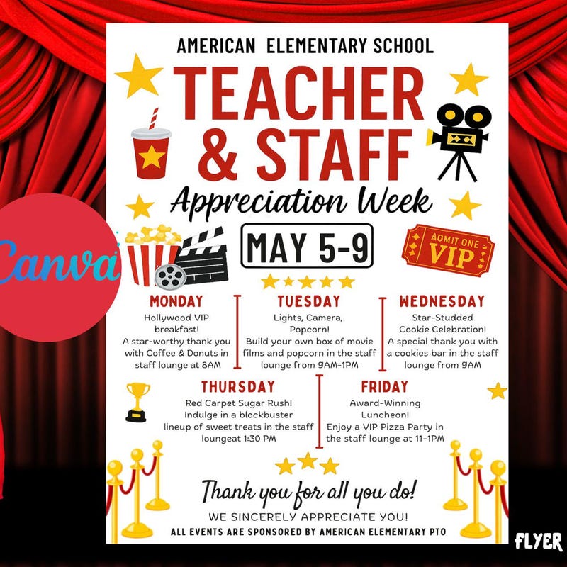 Hollywood Teacher Sign - Etsy