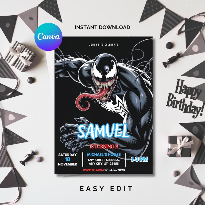 Venom Party Printables - Etsy