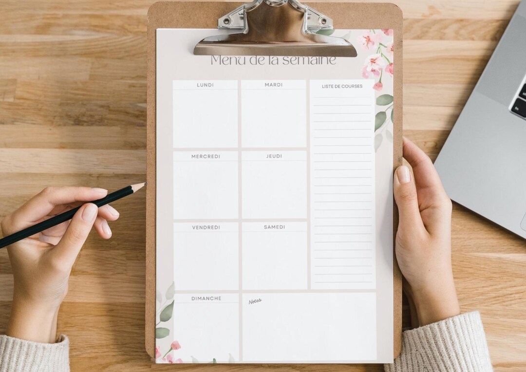 Weekly Meal Planner With Printable Shopping List, 7-day Menus ...