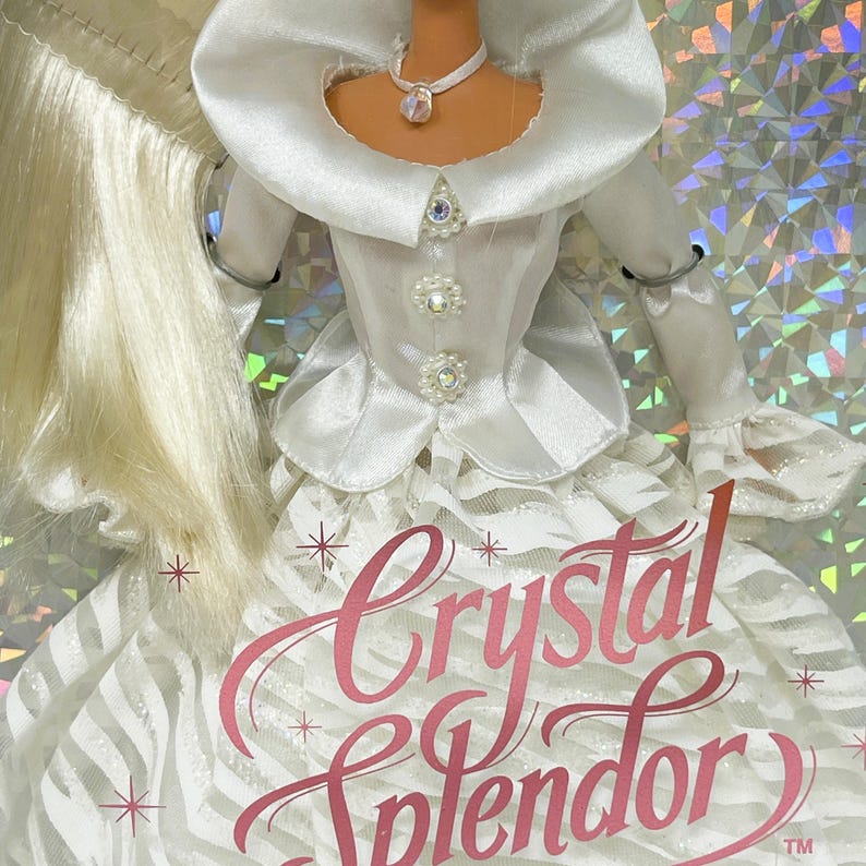 1995 Vintage Barbie Doll CRYSTAL SPLENDOR. Mattel #15136. Platinum ...