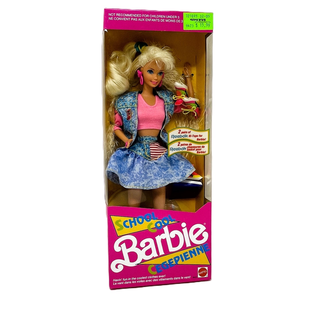1991 Vintage BARBIE Doll SCHOOL COOL. Mattel #9423 Sealed. Superstar ...