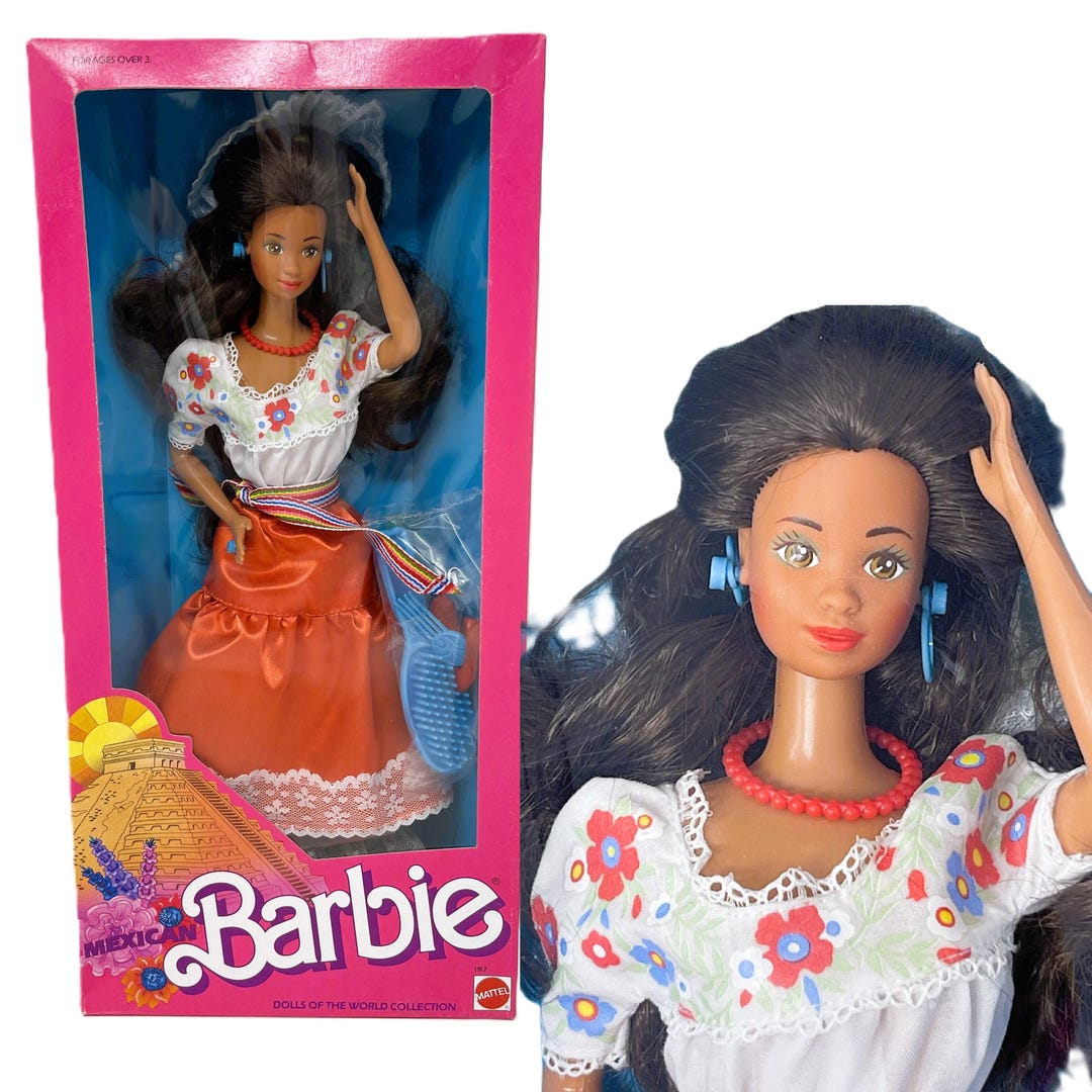 1988 Vintage Mexican Barbie Doll Mexico Dolls Of The World Collector