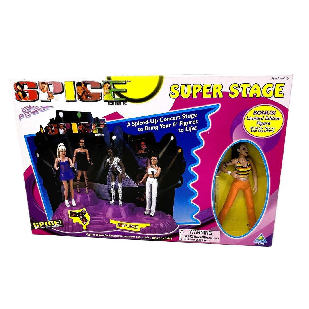 1998 Vintage SPICE GIRLS Super Stage With 6" Bonus Action Figure Doll ...