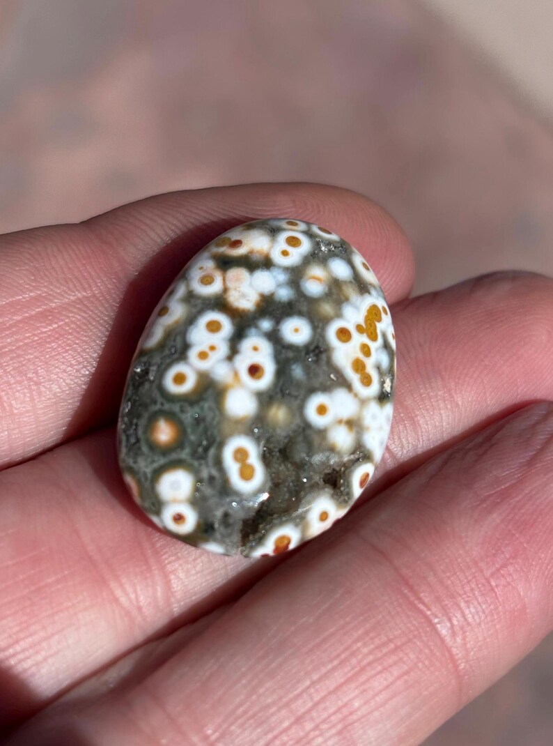 Piedra de palma de jaspe oceánico de 9,3 gramos - Etsy España