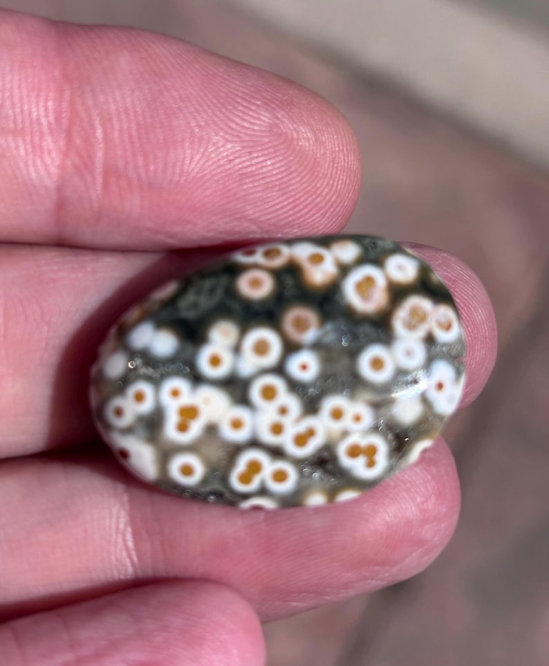 Piedra de palma de jaspe oceánico de 9,3 gramos - Etsy España
