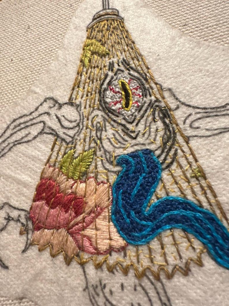 Kasa-obake Japanese Yōkai Embroidery Pattern - Etsy