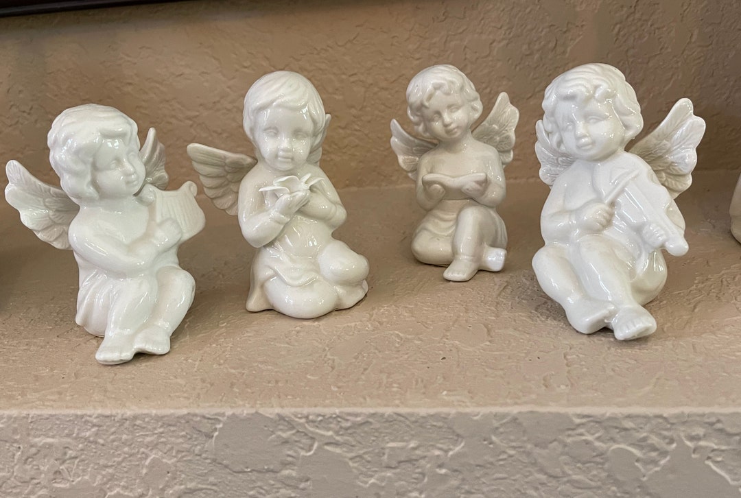 Adorable Baby Angel Figurines 4 Inch High Each Sitting Angel - Etsy