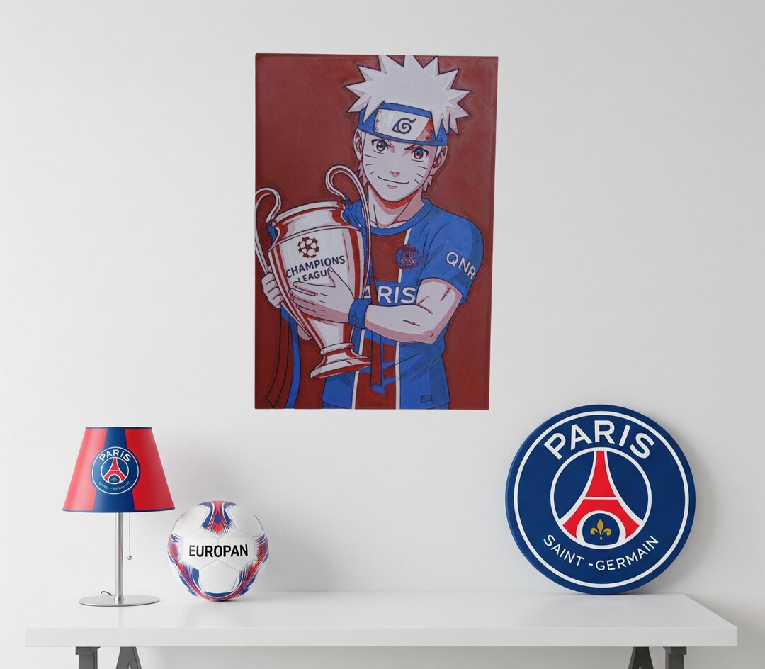Dragon Ball Z Naruto PSG Wall Decoration – Exclusive Champions League ...