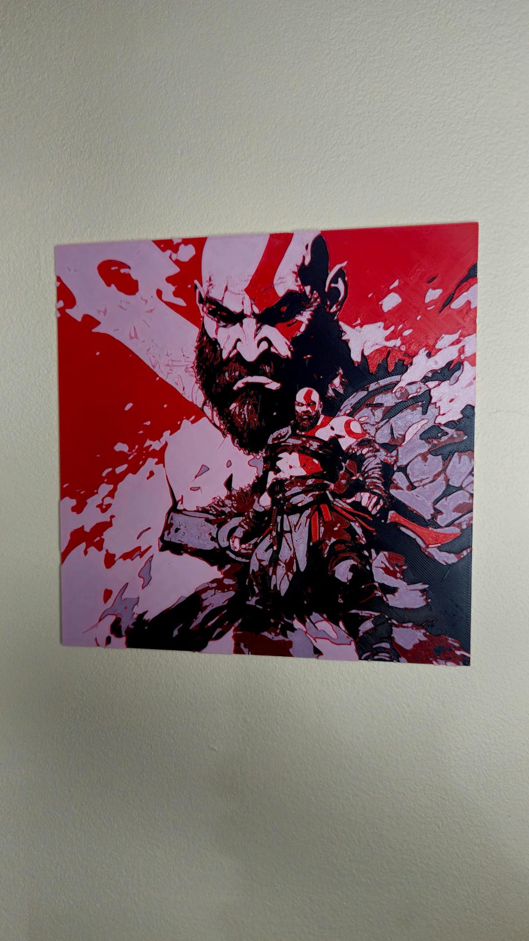 Hueforge Kratos 3D Printed Wall Art | God of War Inspired Gaming Decor ...
