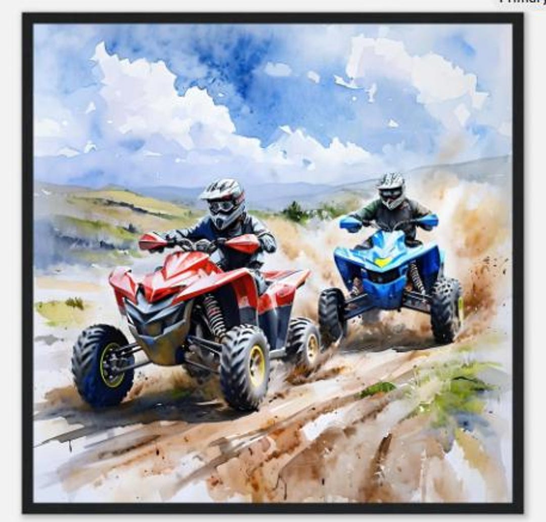 Epic 4 Wheeler Racing Poster | Digital PDF Instant Download | Gift for ...