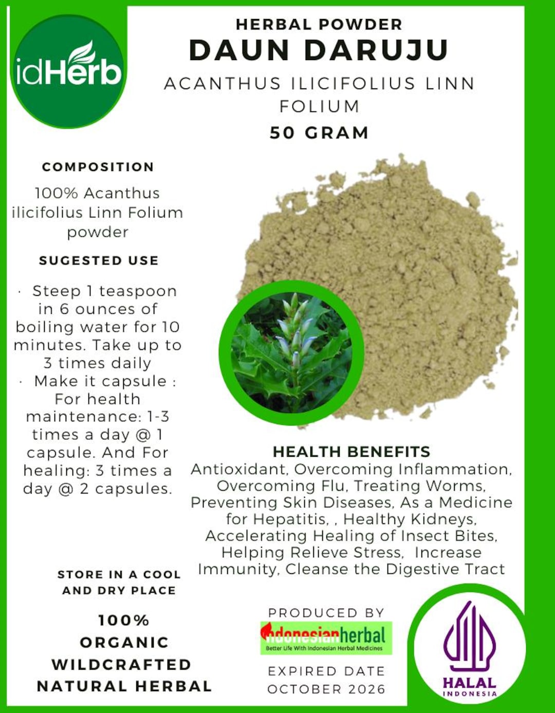 Organic Sea Holly Leaf Powder – Wildcrafted Acanthus Ilicifolius - Etsy