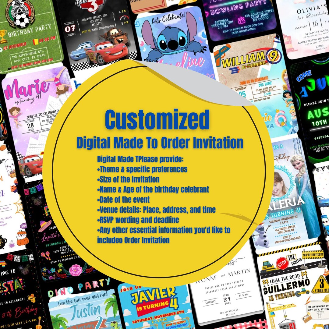 Custom Canva Invitation Template: Personalized Birthday, Funeral ...
