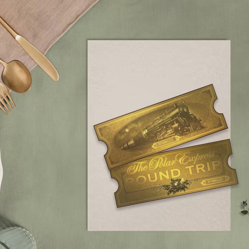 Personalized Polar Express Ticket: Editable North Pole Design (digital ...