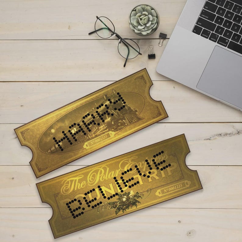 Personalized Polar Express Ticket: Editable North Pole Design (digital ...