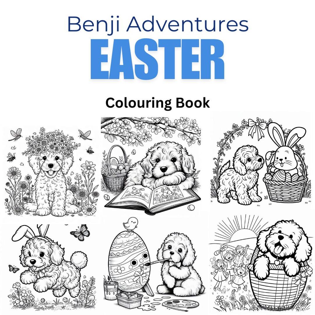 SALE: Benji's Easter Adventure Colouring Book - Etsy