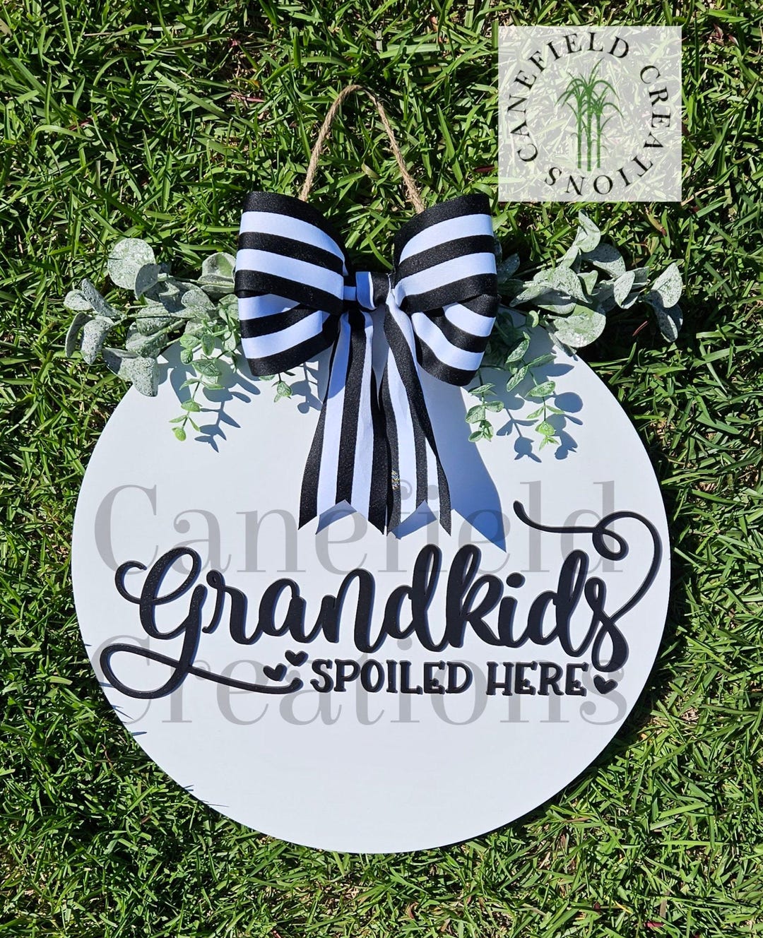 Grandkids Spoiled Here Door Hanger - Etsy
