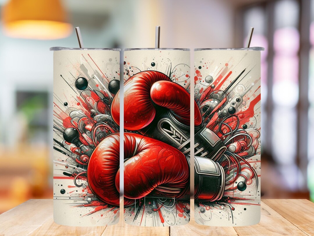 Boxing Tumbler Wrap, Sport Tumbler Png, 20oz Skinny Sublimation Design ...