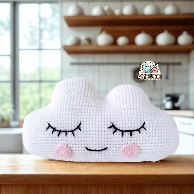 Crochet Cloud Pattern PDF - Cute Amigurumi Toy Tutorial, Soft Plush ...