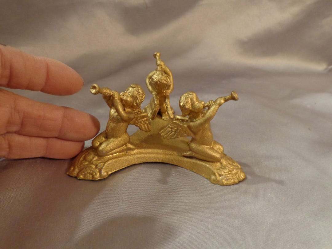 THREE ANGEL STAND - Three Little Golden Angels to Hold Your Spheres ...