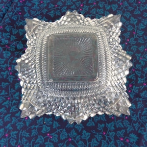 Candy Dish Fluted Glass Candy Plate Vintage - Etsy