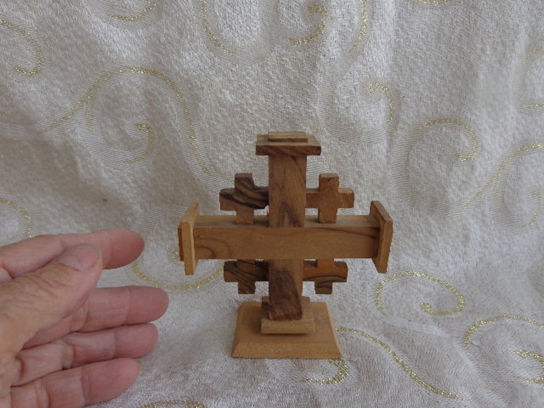 SQUARE WOODEN CROSS Table Cross 5h X 3 3/4w X 1 1/2d Square Wood Cross ...
