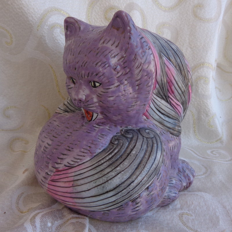 Chinese Cat Figurine - Etsy