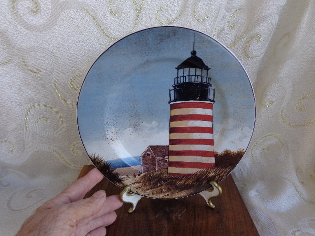 LIGHTHOUSE COLLECTION PLATE - David Carter Brown - 8 1/4"d - Striped ...