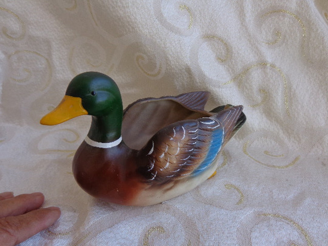 NAPCO DUCK PLANTER - Hand Painted Ceramic - 7 1/2"l X 5"h X 3 1/4"w ...