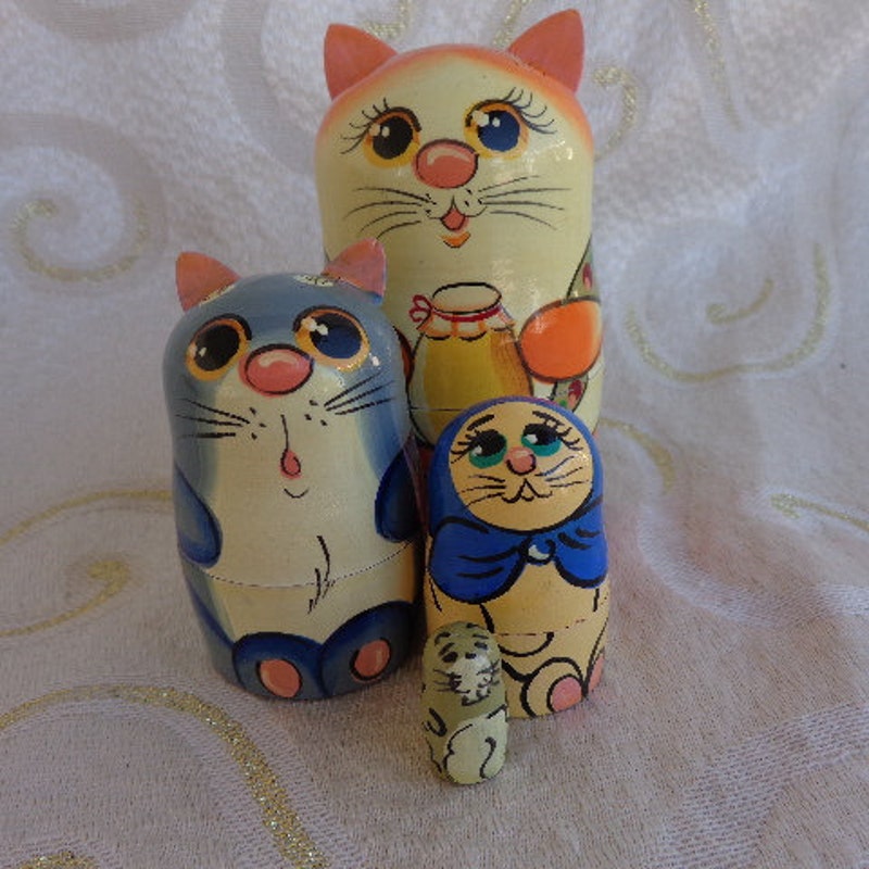 Nesting Dolls Cats - Etsy