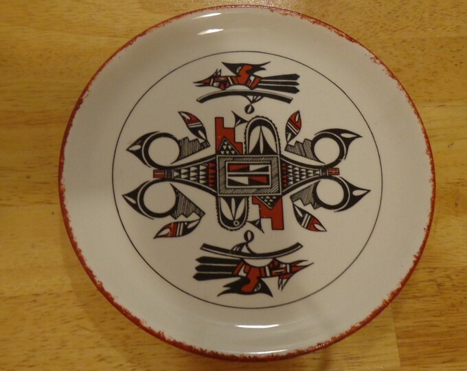 KAY MALLEK ORIGINAL Pottery - Tucson Arizona 7 3/8" Plate -southwest ...