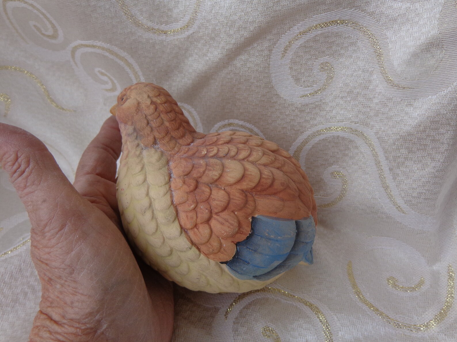 Hand Painted Ceramic Quail/partridge - Ceramic Quail - Brown Quail ...