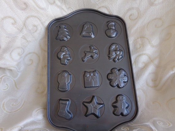 CHRISTMAS COOKIE PAN 12 Cavity Cookie Pan All Different | Etsy
