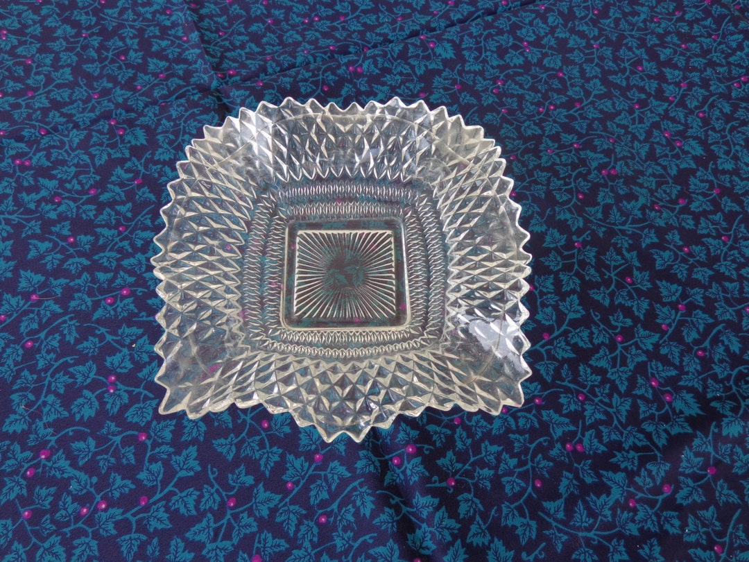 Candy Dish Fluted Glass Candy Plate Vintage - Etsy