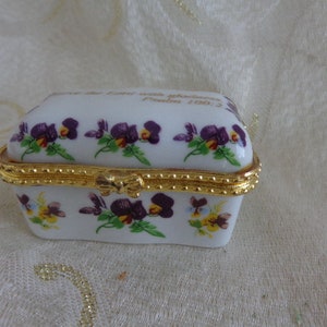 Vintage Imperial Porcelain Hinged Tiny Trinket or Ring Box - Etsy