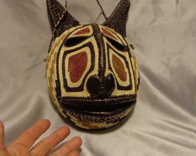 RAINFOREST SHAMANIC MASK - 8 3/4"h X 7 1/4"w - Vintage Panama Embera ...