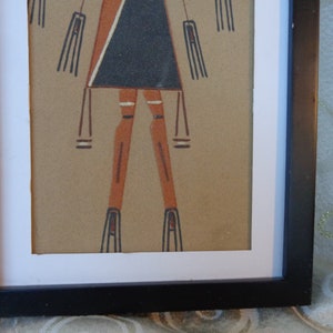 NAVAJO YEI WITH Arrows and Flower Sand Art in Black Matted Frame - Etsy