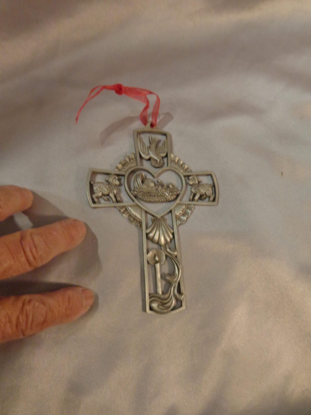 BABY JESUS CROSS - Pewter - Baptism Cross - #9430 2000 Pewter Cross for ...