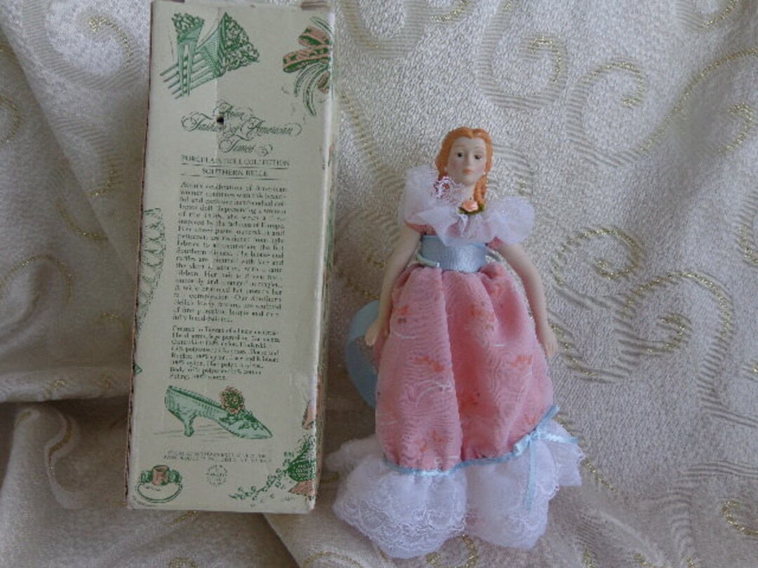 AVON SOUTHERN BELLE Porcelain Lady Jointed Doll - 8 1/2"h - Avon ...