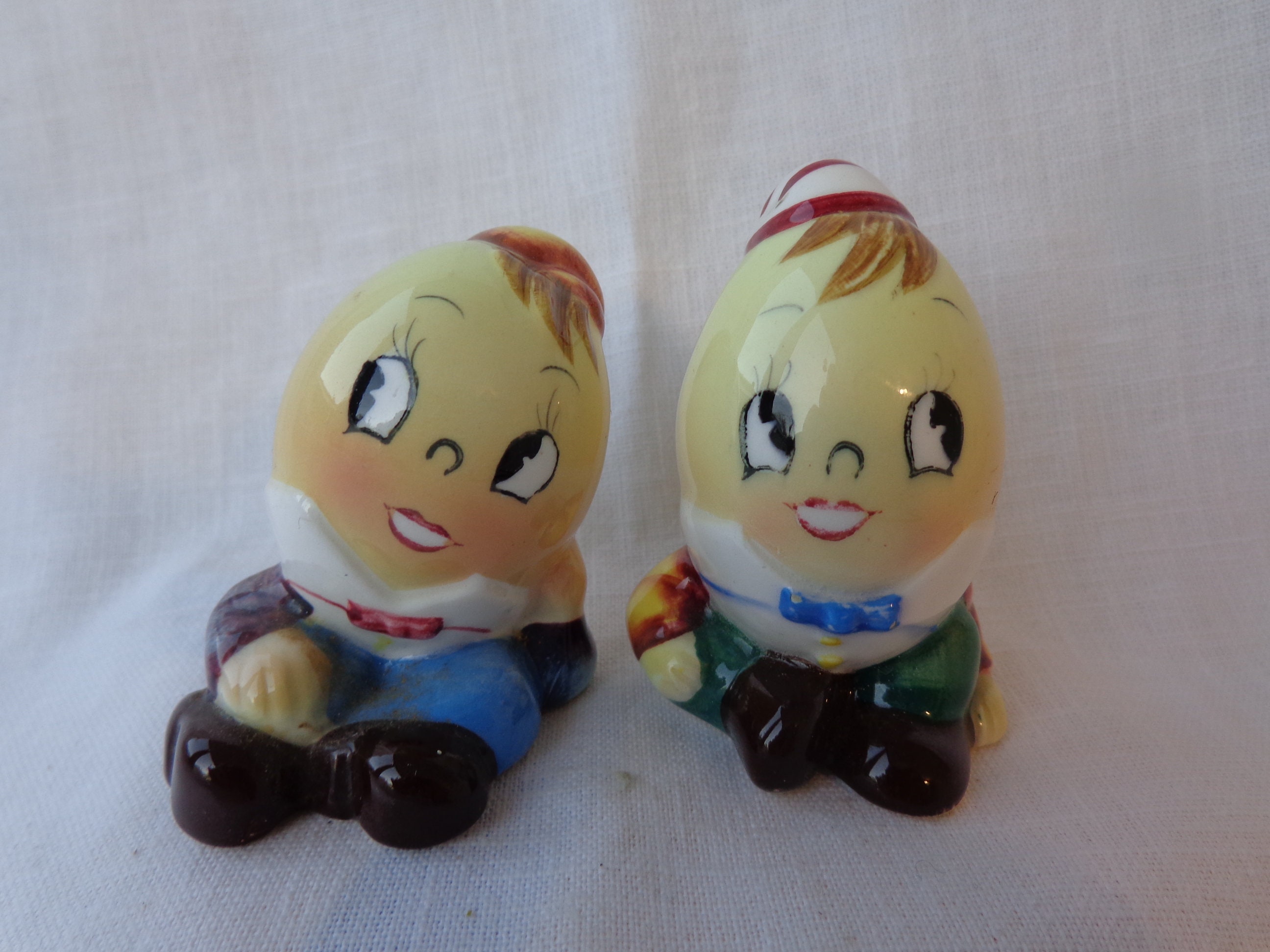Miayo Humpty Dumpty Salt and Pepper Shakers Rare - munimoro.gob.pe
